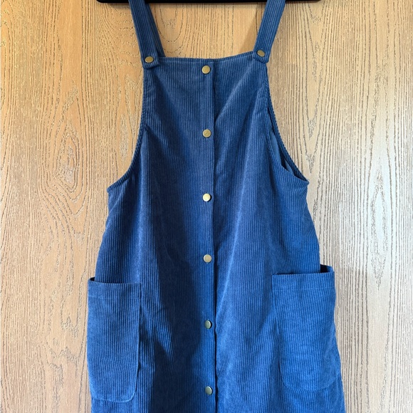 Dresses | Brand New Blue Corduroy Overall Dress | Poshmark
